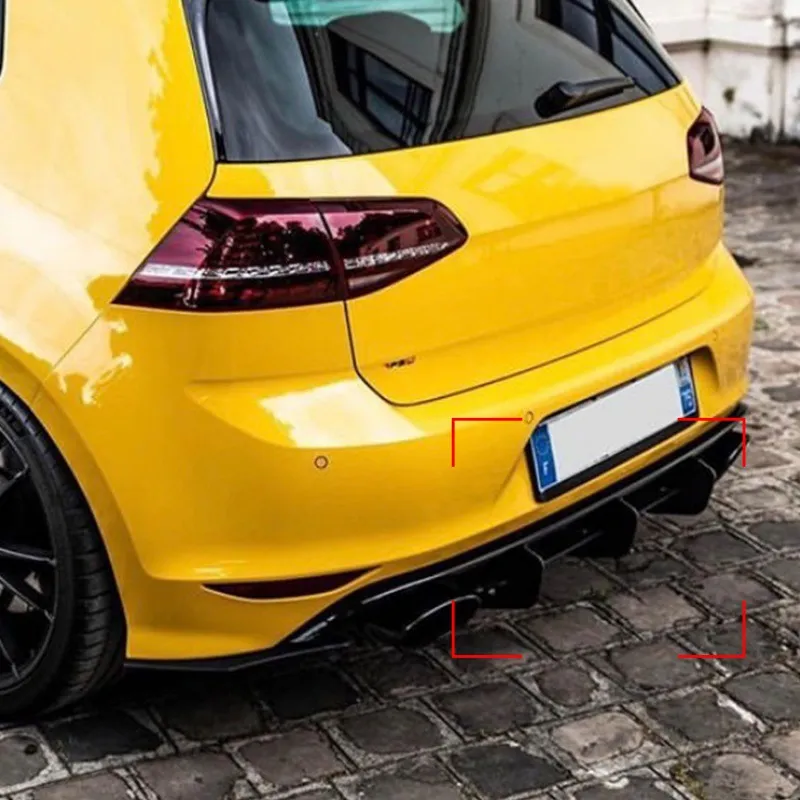 Car Rear Diffuser - VW Golf MK7 R R-Line 2013-2016 Rear Bumper Side Splitters Spoiler Lip from ...