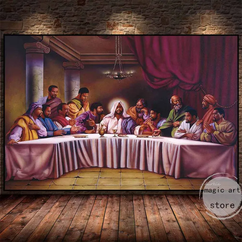 Black Jesus Last Supper Wallpaper Monumental Sculpture Reimagines 'The