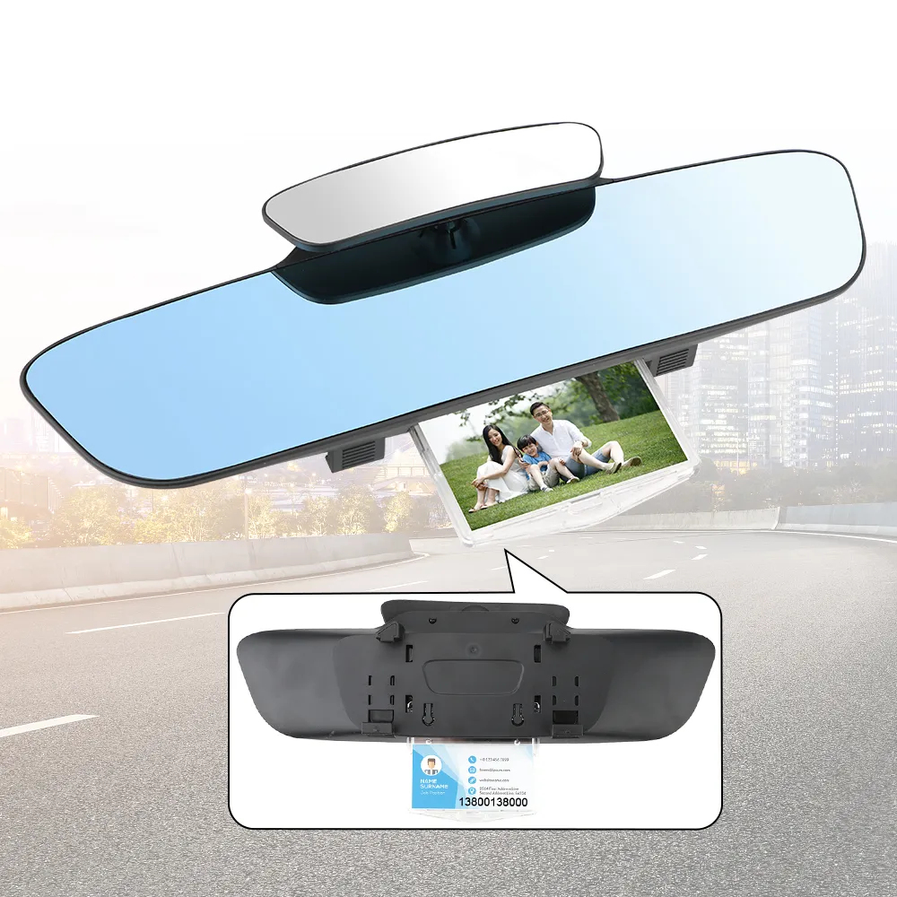 Anti-Dazzle Rearview Mirror Photo Frame: Double-Lens Car Accessory for ...