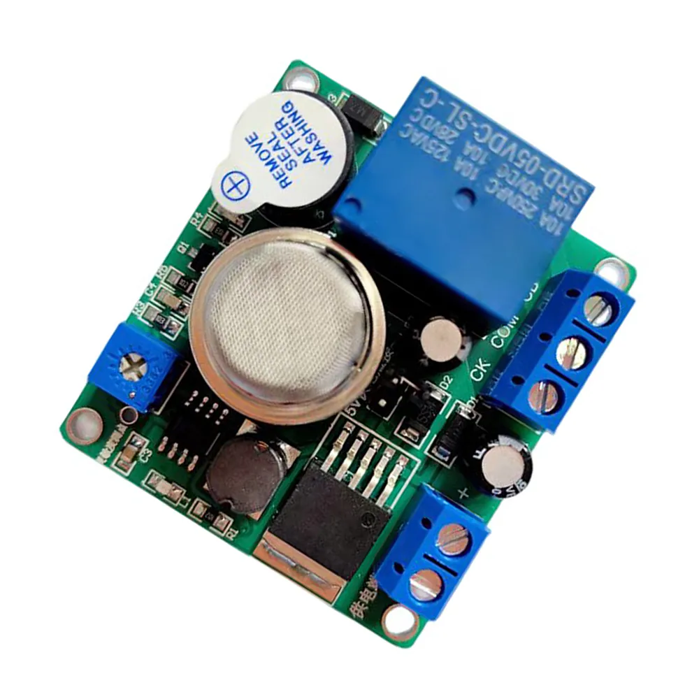 Advanced MQ-2 Smoke Sensor Module with Alarm and Relay Switch for Fire ...