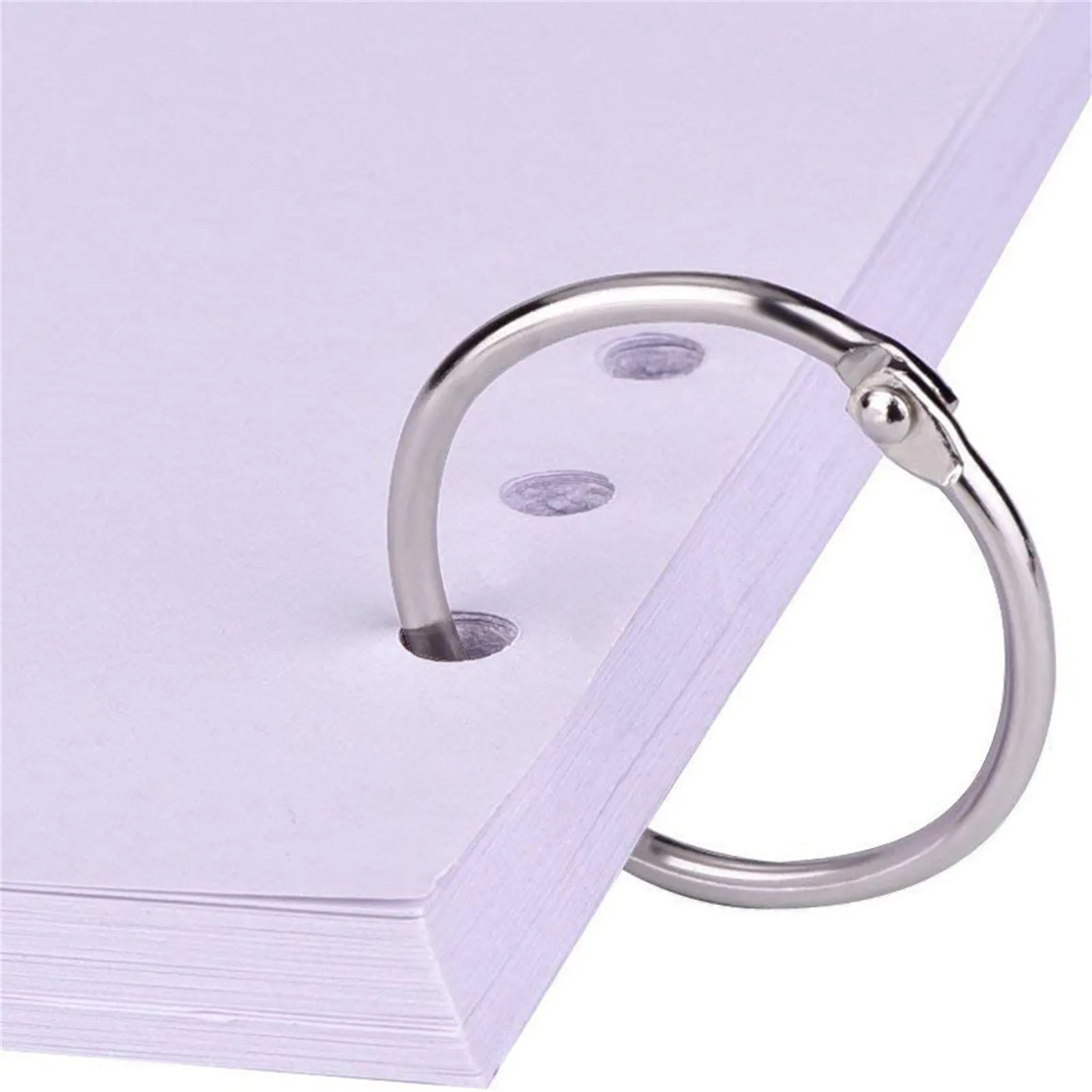 5x DIY Metal Loose-Leaf Book Binding Hoops Rings Keychain Office ...