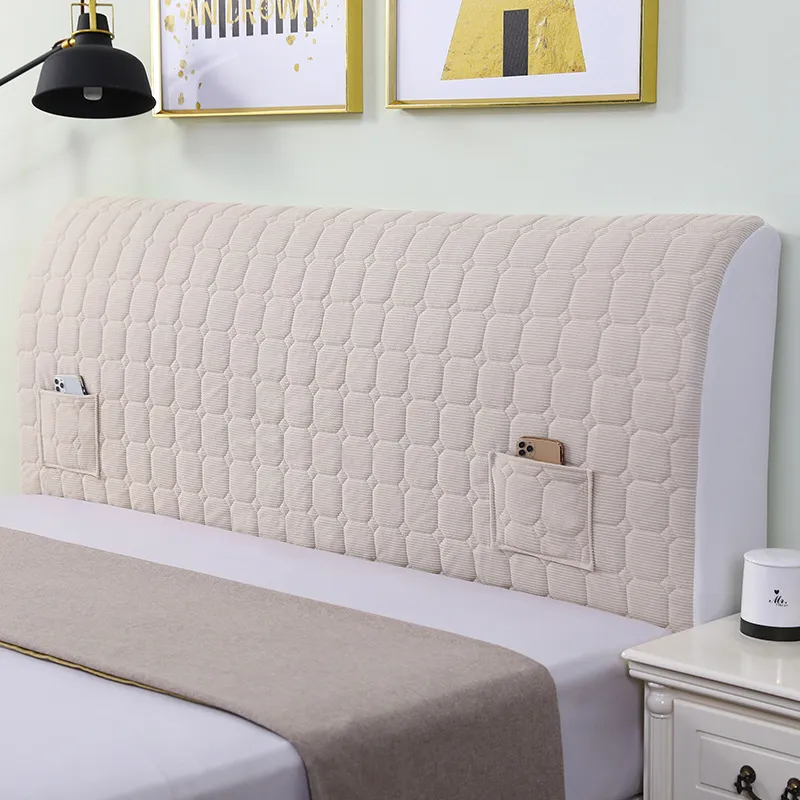 All-Inclusive Velvet Quilted Bed Head Cover, Soft Smooth Headboard ...