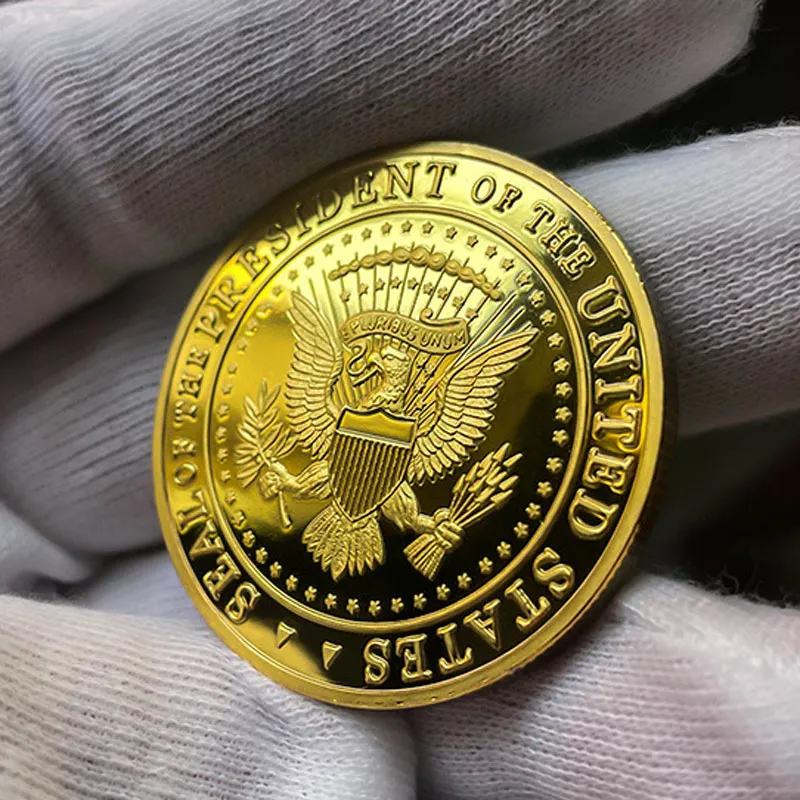 Trump 2025 2029 Gold Coin Party Gift Craft Metal Commemorative Badge ...