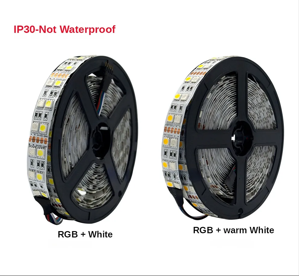 12v LED Strips Waterproof Double Row 5050 LED Strip 5M Roll, Flexible ...