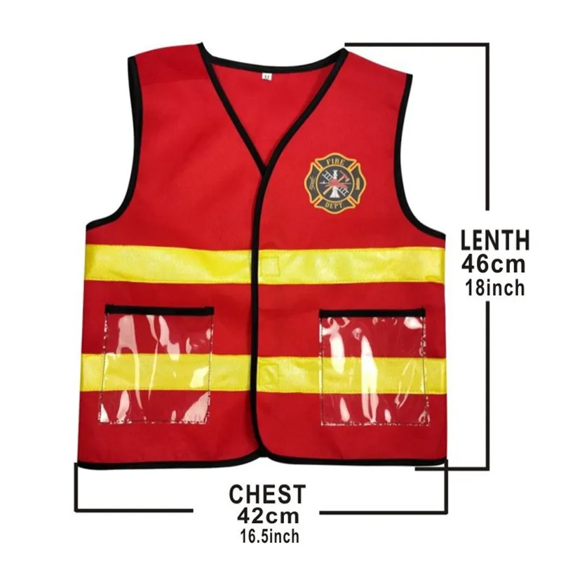 Little Hero Fireman Firefighter Vest With Fire Extinguisher, Walkie ...