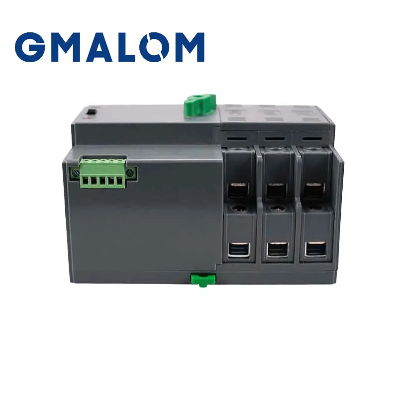 220V Transfer Switch Rail Mountable 2P/3P/4P Automatic Power Selector ...