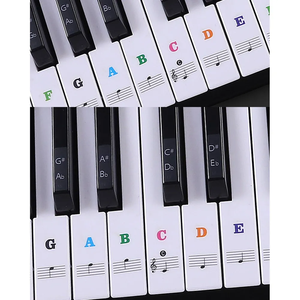 Digital Piano Piano Keyboard Stickers, Reovable Piano Keyboard Note ...