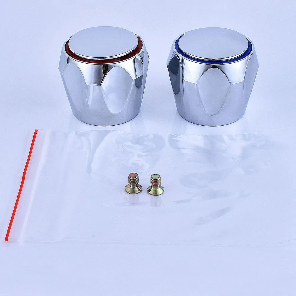 DHgate.com:2 PackPlastic Top Head Covers Faucet Handle, Metal Chrome ...