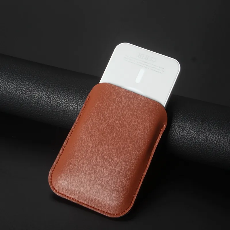 Power Bank Cover Pouch Leather Case for iPhone 13 Magsafe External ...