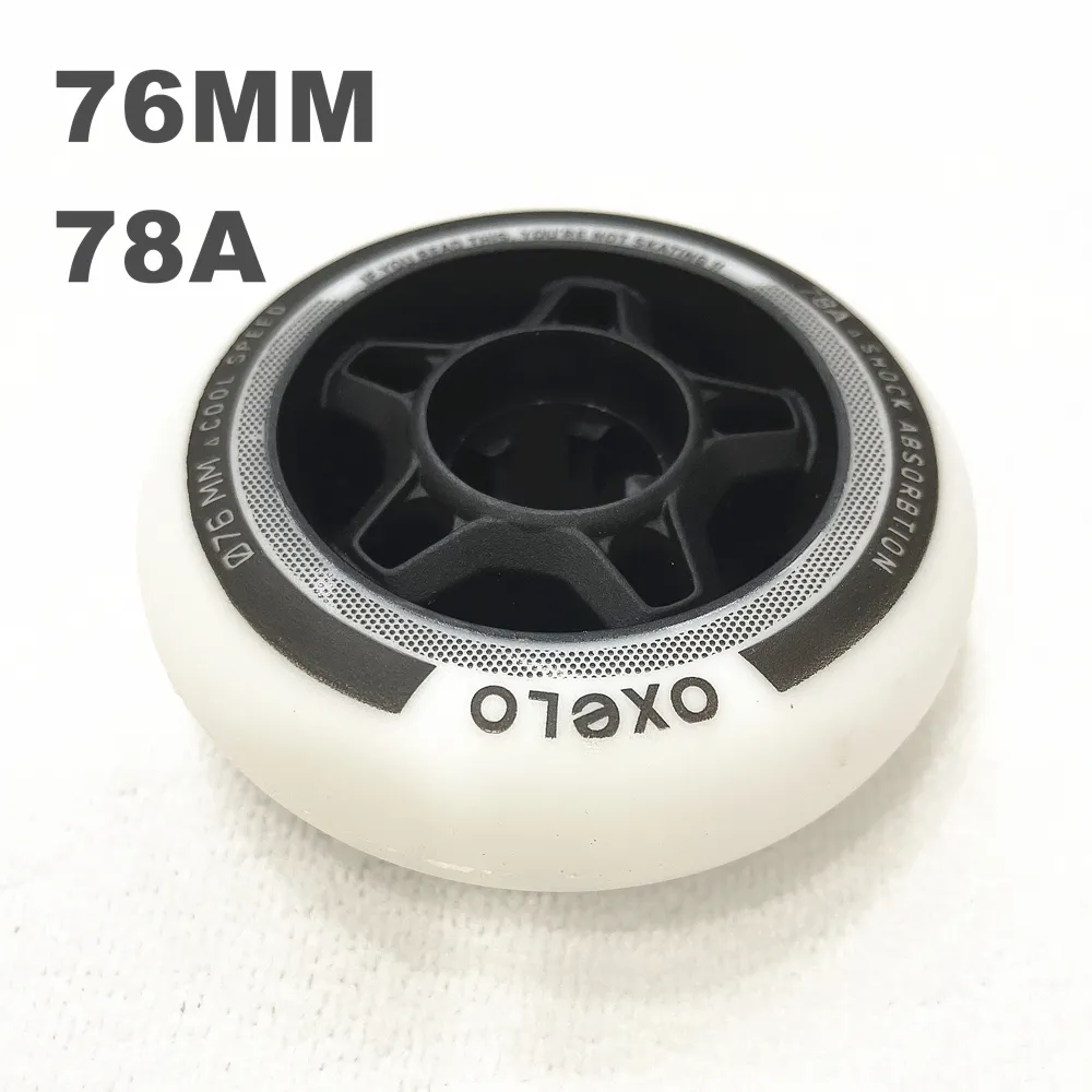 Outdoor Inline Skate Wheels - 76mm x 24mm Durable 78A Freestyle Skating ...