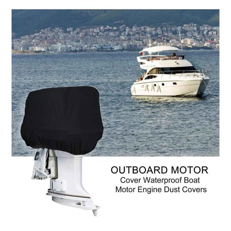 Heavy-Duty Boat Cover: Waterproof Outboard Motor Protection, 6-225HP ...