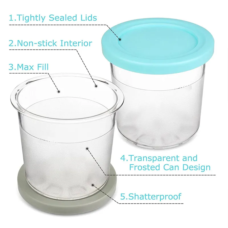 Ice Cream Storage a pint cup with Sealing Lids for NINJA-CREAMI ...