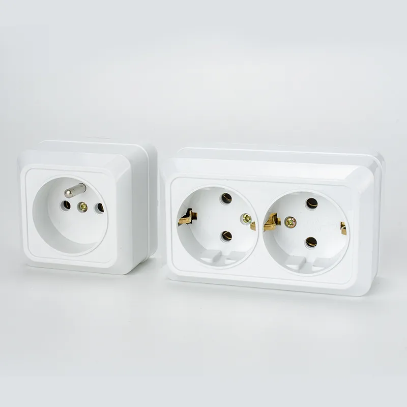 European-Style Wall Power Socket: Direct-Mount, Dual EU Standard, Ideal ...