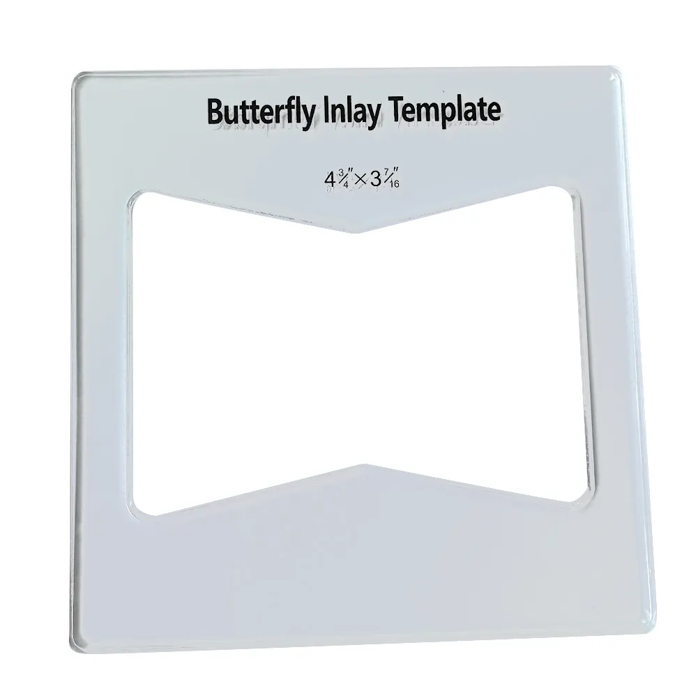 Butterfly Inlay Template Set: 6x6 Inches, Fillable Ornaments with Screw ...