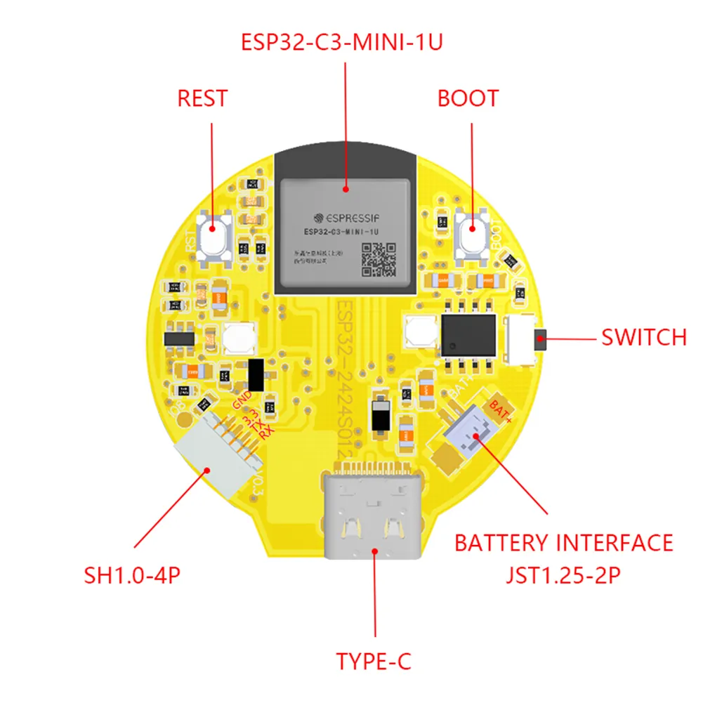 Esp32 Arduino Lvgl Wifi Bluetooth Fpga Board 128 Ips Smart Display