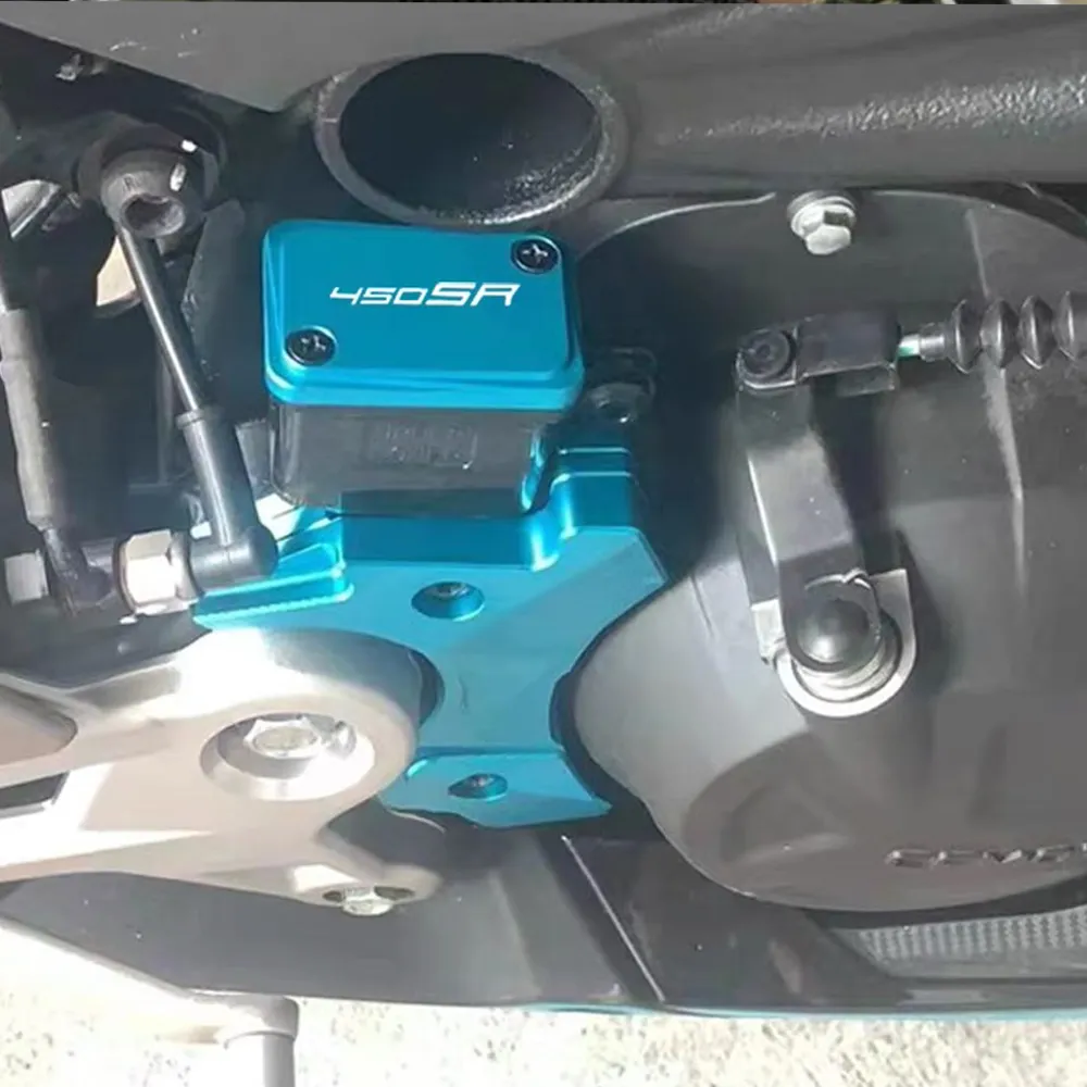 Premium Motorcycle Brake Fluid Reservoir Cover Set - Aluminum Front ...