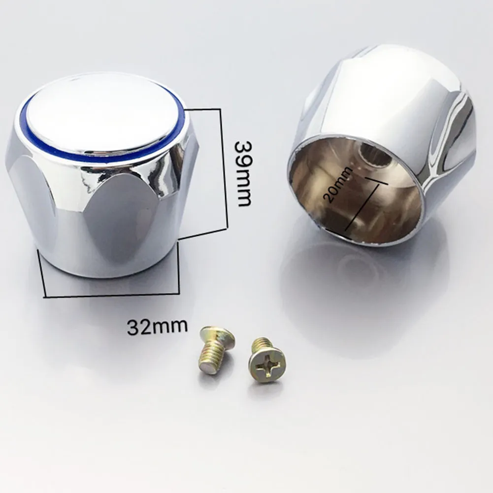 DHgate.com:2 PackPlastic Top Head Covers Faucet Handle, Metal Chrome ...