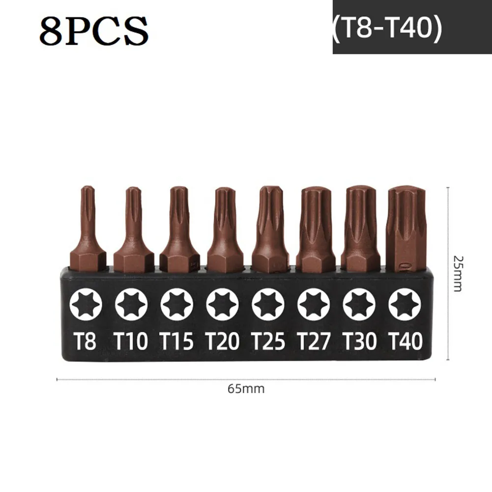 8-Piece Durable Screwdriver Bit Set - Magnetic Tip PH0 PH1 PH3 SL4 SL6 ...