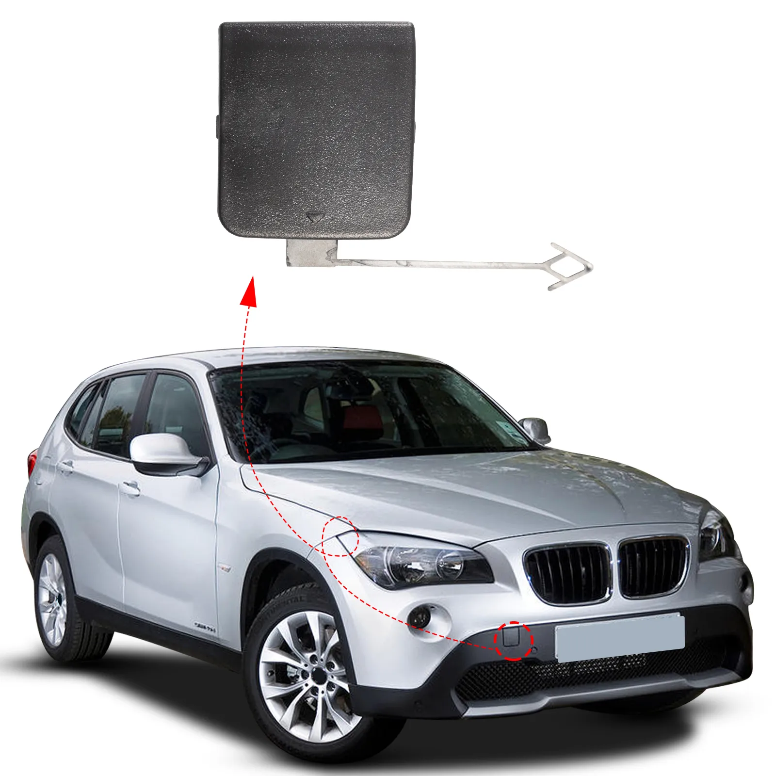 Bmw x1 front tow hook cover store