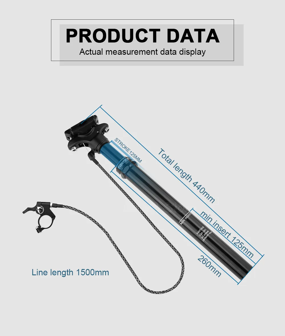 Fastace Dropper Seatpost MTB, 27.2/30.9/31.6mm Mountain Bike External ...