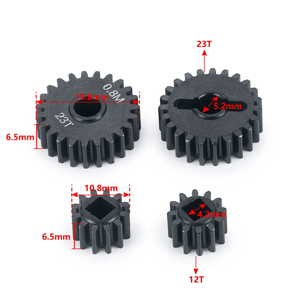 AXSPEED Metal Portal Axle Gear for Axial SCX10 III Capra 1/10 RC Car ...