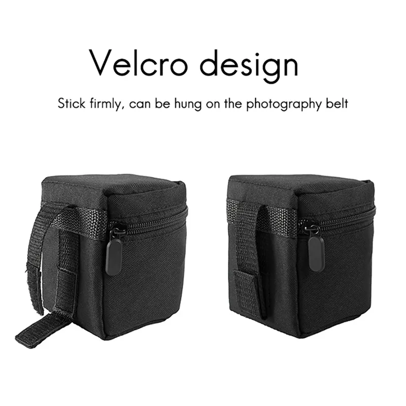 Camera Lens Bag DSLR Padded Thick Shockproof Protective Pouch Case Lens ...