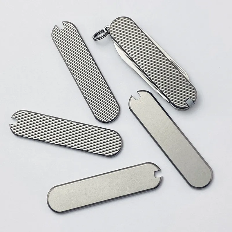 DHgate.com:1 Pair Titanium Alloy Folding Knife Handle Scales Grip Patch ...