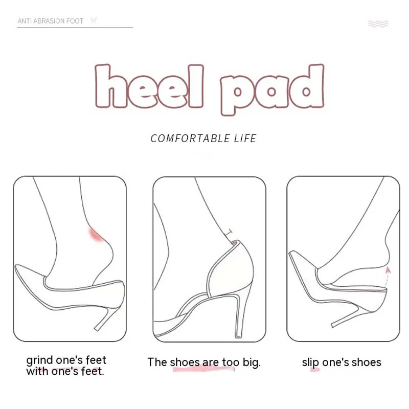 DHgate.com:2 Pack Self-Adhesive High Heel Shoe Inserts, Adjustable Back ...