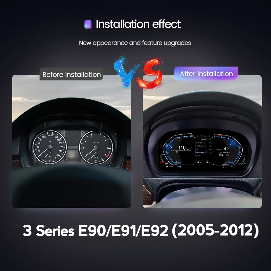 Advanced Linux Car LCD Instrument Gauge: Digital Speedometer for BMW 3 ...