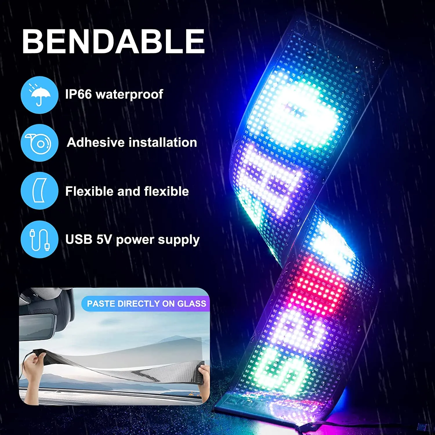 Programmable LED Car Sign: Bluetooth App Controlled... From Ddmyearth ...