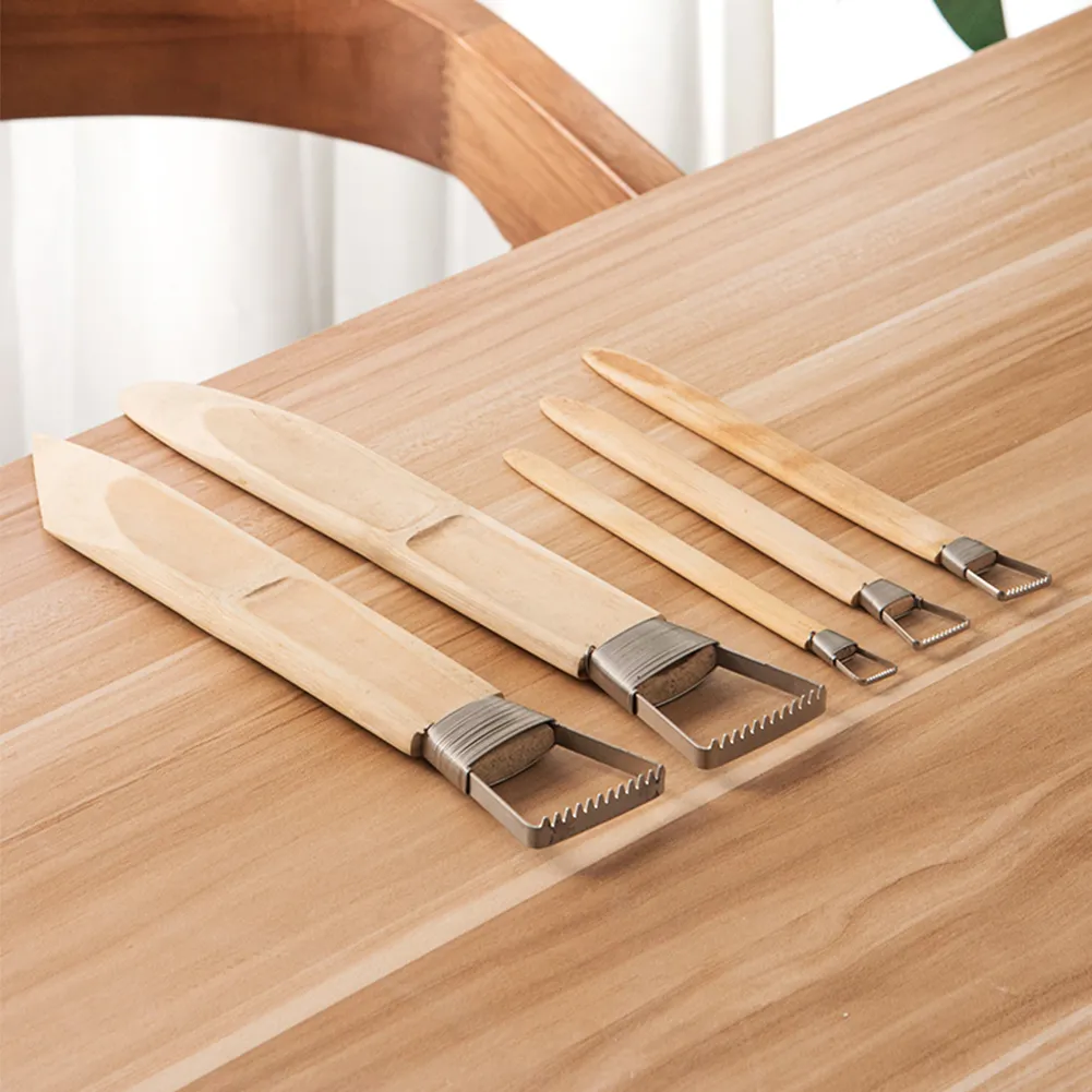 Pottery Ceramic Tool: Widen Sawtooth Clay Texture Tool with Bamboo ...