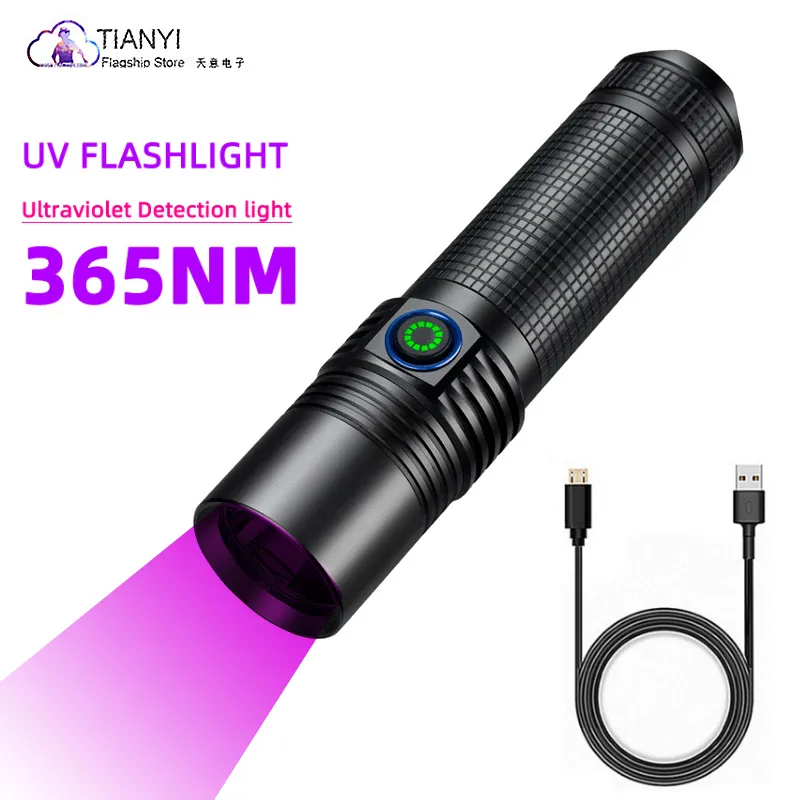 UV Blacklight Flashlight, 15W 365nm UV Torch for Stain Detection, Banknote Authentication from ...