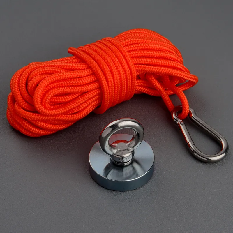 Heavy Duty Retrieving Magnet Set: D67mm, 200KG Pull Force, Durable Rope ...