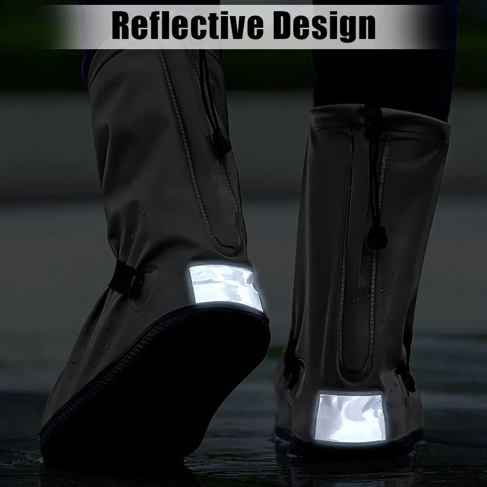 All-Weather Waterproof Boot Covers: Reusable Non-Slip Unisex Rain Shoe ...