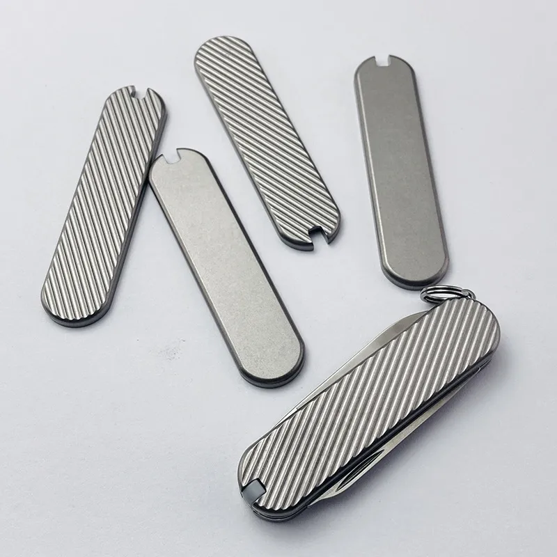 DHgate.com:1 Pair Titanium Alloy Folding Knife Handle Scales Grip Patch ...