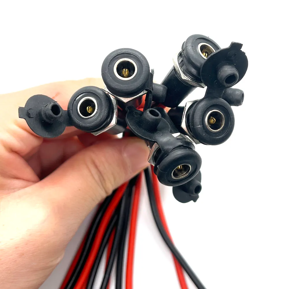 DC power female socket with cable wired 5.5 × 2.1 mm and 5.5 × 2.5 mm ...