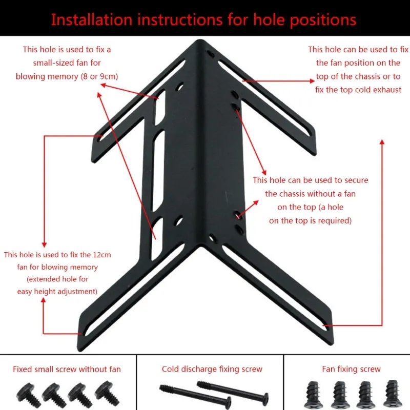 PC Radiator Bracket 12cm Water Cooling Pump Support Holder For Fans ...