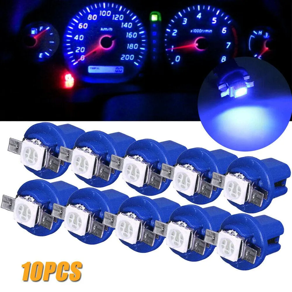 T5 LED Dashboard Indicator Light, B8.5D 5050 1SMD Gauge Cluster ...