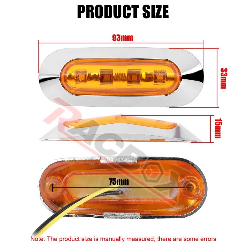Led Clearance Lights For Trailers: 12V 24V Truck Lorry LED Side Marker ...