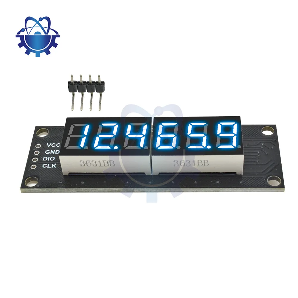 Nixie Tube Clock 6 Digit 7 Segment LED Display Module TM1637 0.56 Inch ...