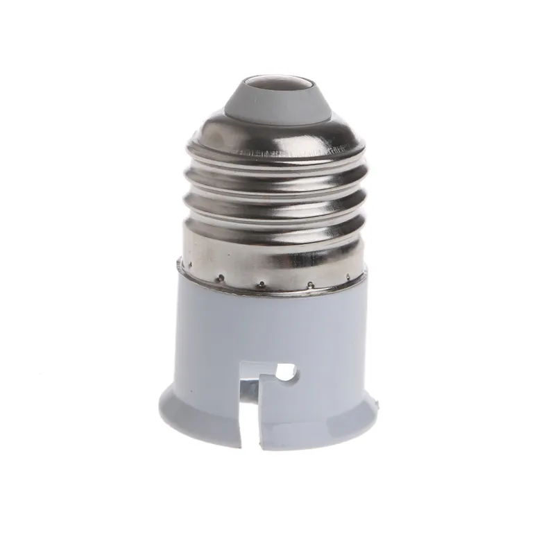 E27 to B22 LED Light Bulb Socket Adapter, White Plastic Converter ...