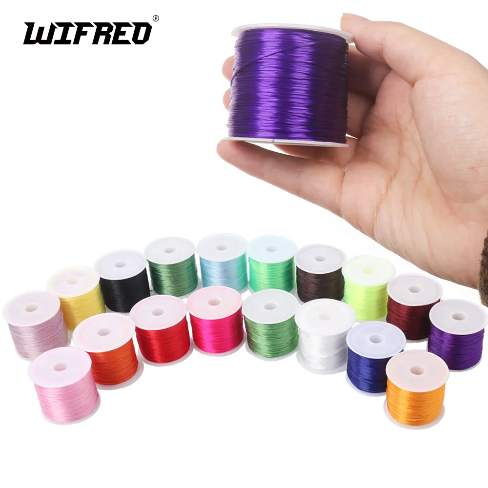 50M Fly Tying Thread Elastic Flex Worm Floss Line Stretch Silicone ...