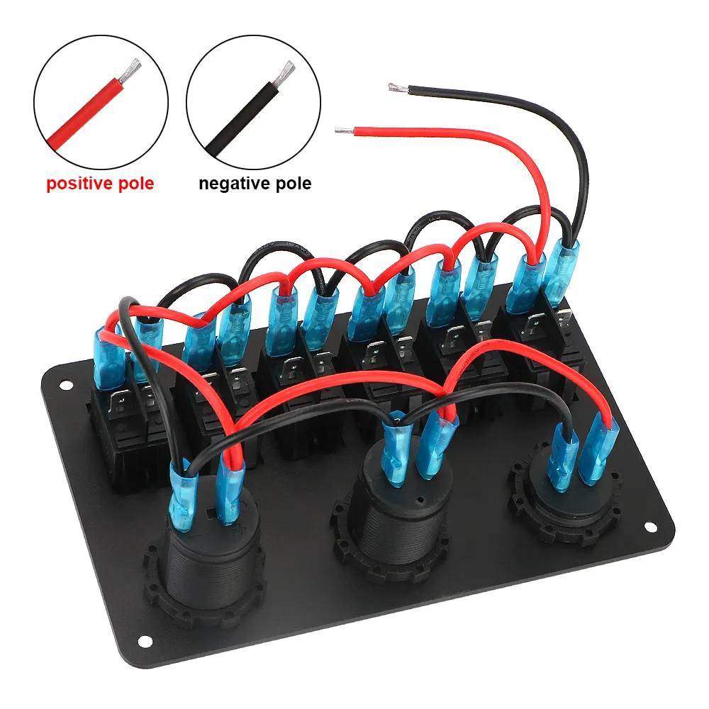 12V/24V 6 Gang Switch Panel With Buttons Circuit... From Ddmylovely ...