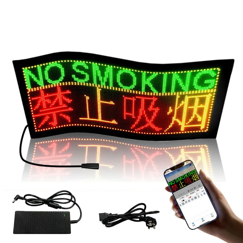 Scrolling LED Signs Flexible RGB LED Panel Car Rear Window Display ...