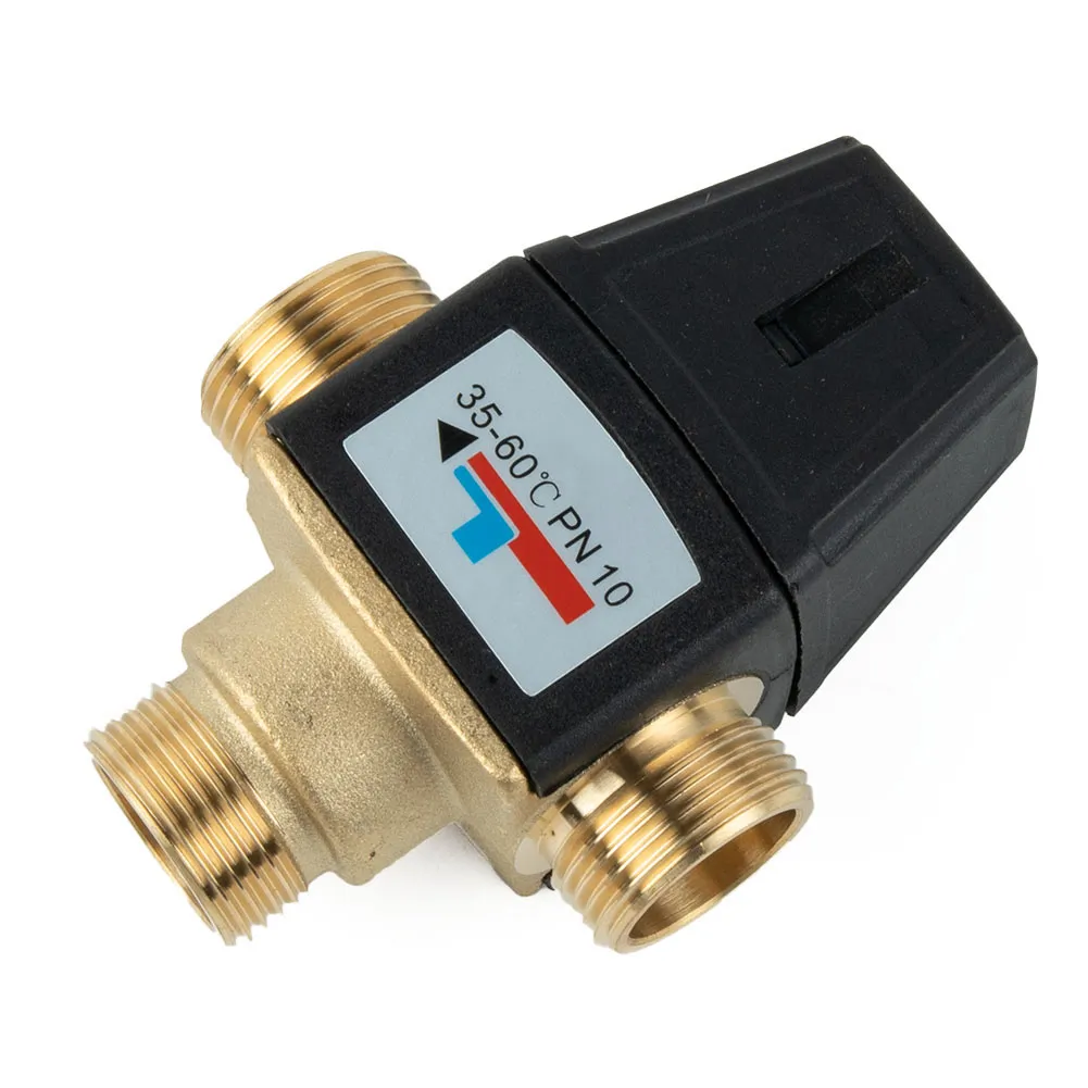 3 Way Hose Connector Valve Brass Thermostatic Mixing Valve Solar Water ...