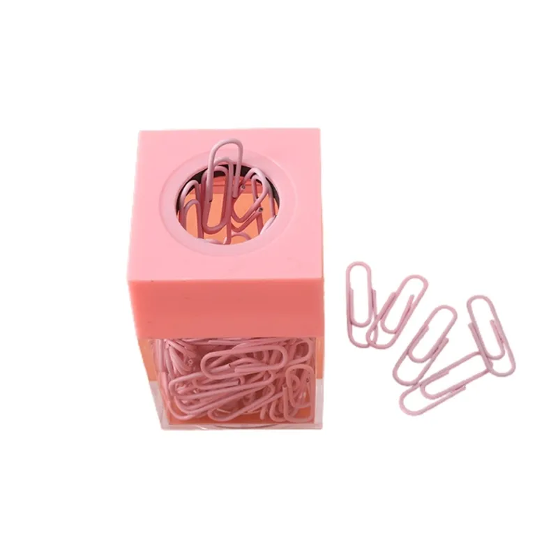 DHgate.com:Modern Square Magnetic Paperclip Dispenser with 18 Metal ...