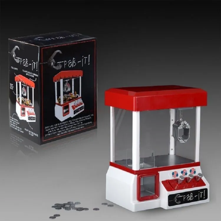 Mini Claw Machine Coin Operado Clip Candy Candy Portable Mini Plush ...