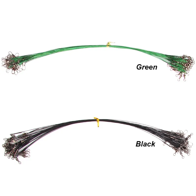 DHgate.com:10-Piece Premium Anti-Bite Steel Fishing Line with Swivel ...