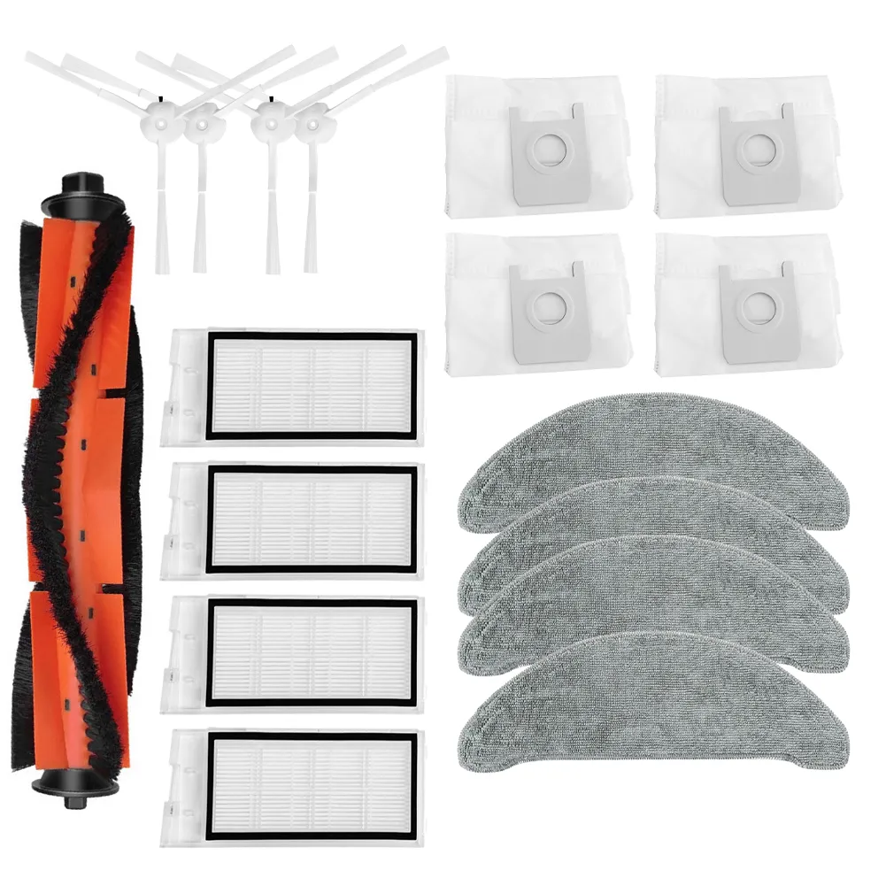 Xclear Robot Vacuum Replacement Kit: Mop Pads, Dust Bags, Side Brush ...