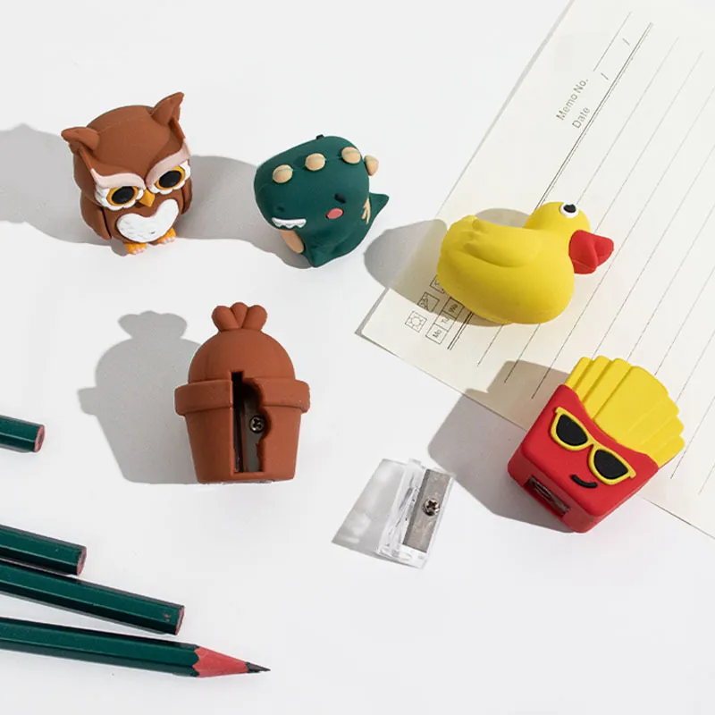 Animal Pencil Sharpener, Kawaii Silicone Manual Cutter for Back to ...